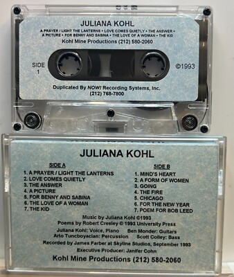 Juliana Kohl (Audio Cassette Tape 1993 Kohl Mine Productions) *Rare ...