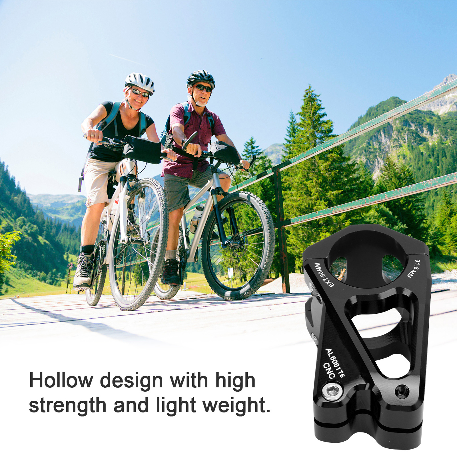 WAKE Bicycle Stem 31.8mm 50mm Mountain Bike Aluminum Alloy Short ...