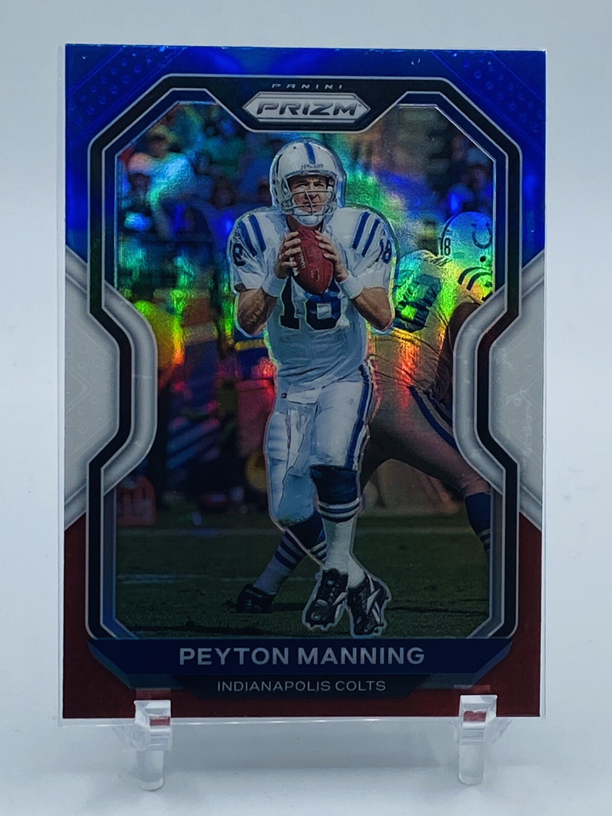 Peyton Manning 2020 Prizm Red White Blue Prizm Parallel #91 Colts ...