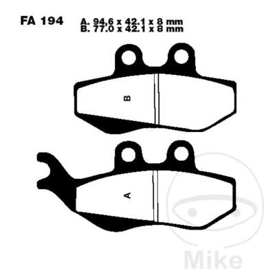 Pair EBC Brake Pads SFAC194 732.05.24 Piaggio 150 Skipper LX 1998-1999 | eBay UK