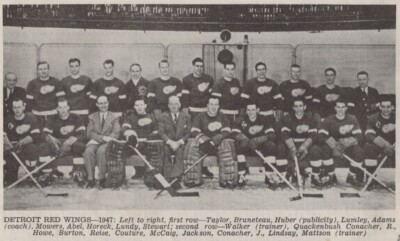 1947 Detroit Red Wings Team Photo - NHL 1940s Hockey Article Page | eBay