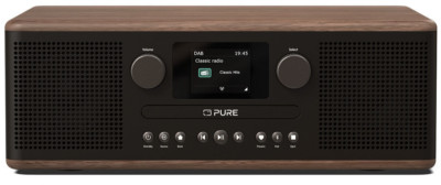 PURE CLASSIC C-D6 STEREO SYSTEM COFFEE BLACK/WALNUT CD/DAB/BLUETOOTH ...