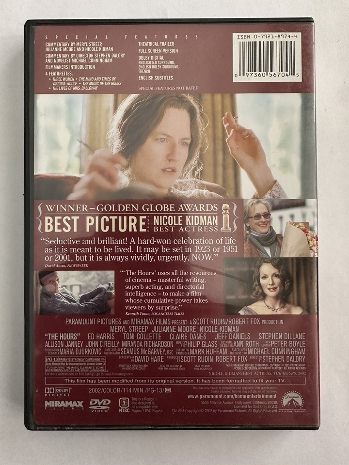 The Hours (DVD, Full Screen) 97360567045| eBay