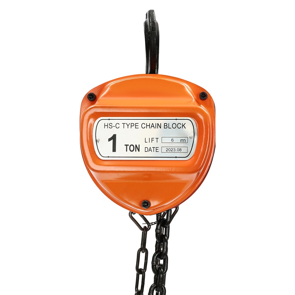 1 Ton Orange Manual Hand Chain Block Hoist with 360?? Rotatable Hooks ...