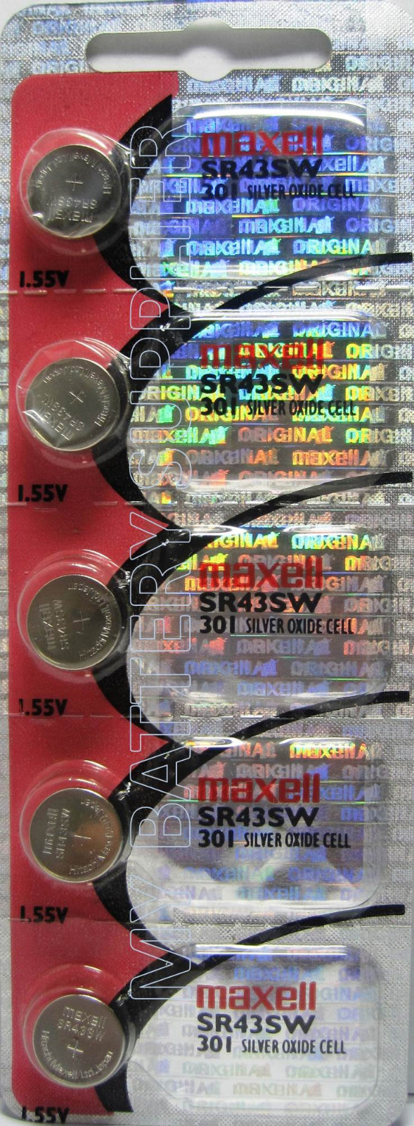 5 Maxell 301 Watch and Calculator Batteries | eBay