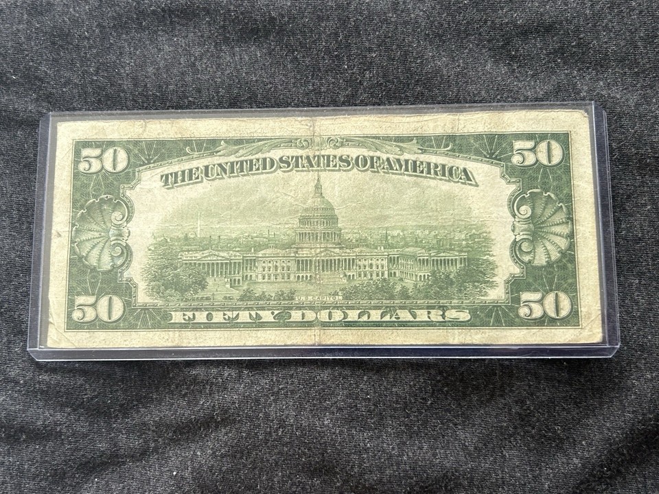 1934 $50 Star Note Light Green Seal Low Serial Number | eBay