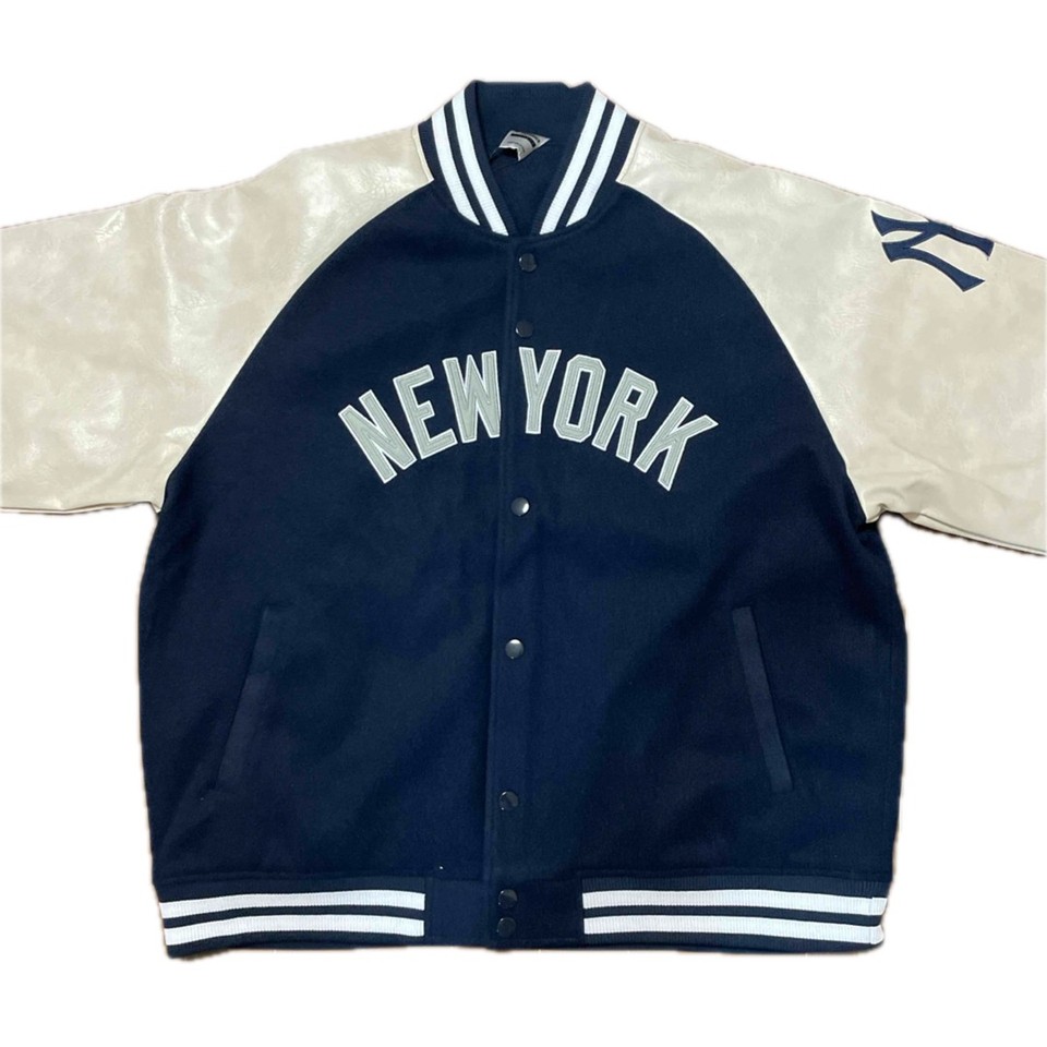 Fanatics N.Y Yankees Logo Pu Melton Varsity Jacket Xl No.tr617 | eBay
