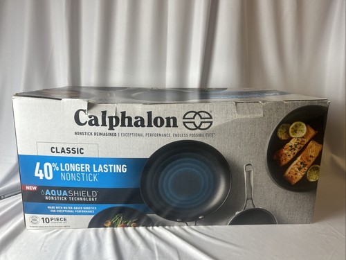 Calphalon Classic Hard Anodized 10 pc. Cookware Set in Black L10D | eBay