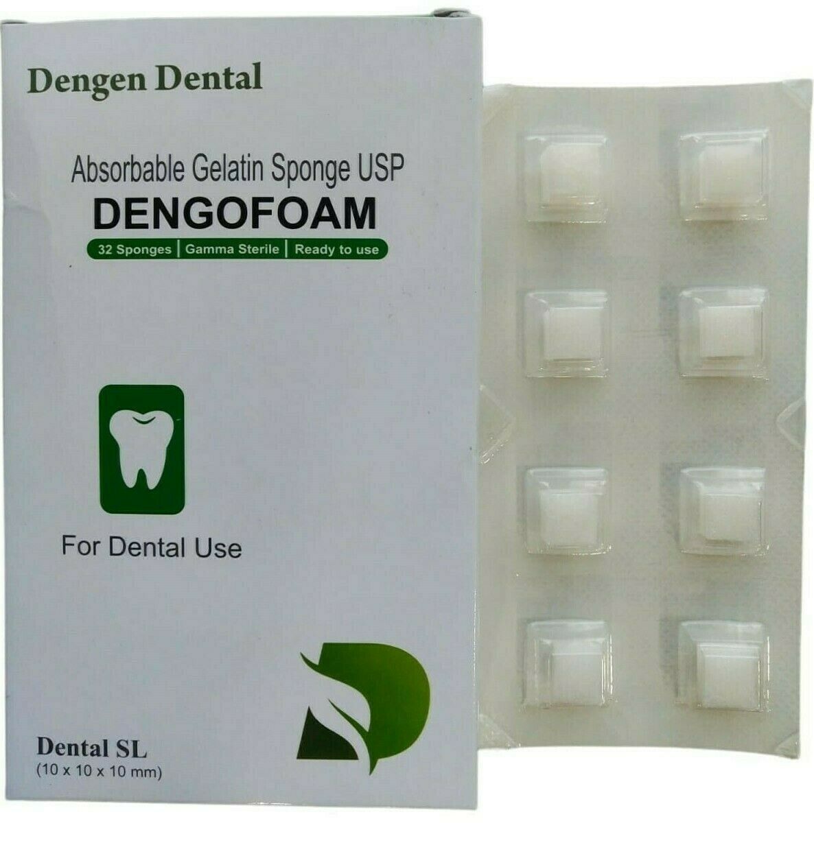 Dengen Dengofoam Absorbable Gelatin Sponge USP 32 Sponges 10x10x10mm ...