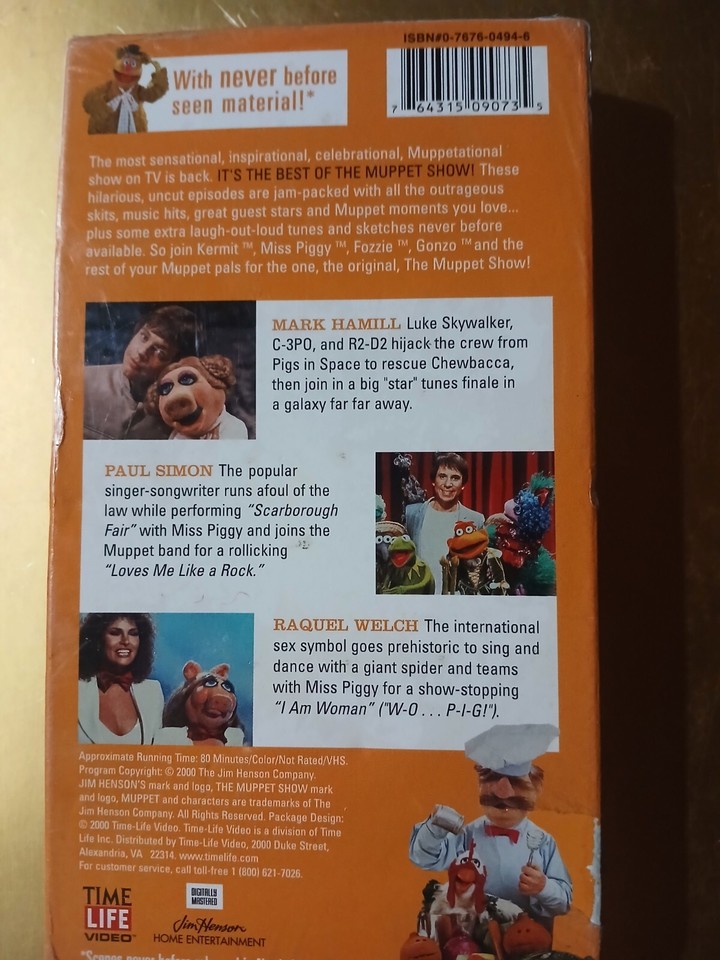 Best of the Muppet Show VHS NEW Sealed 2000 Raquel Welch Mark Hamill ...