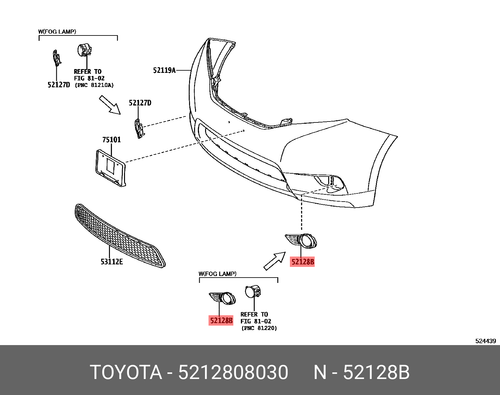 Genuine OE towing hook cap, 5212808030 for TOYOTA 52128-08030 | eBay.de