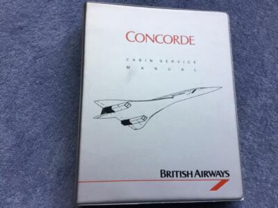 British Airways Concorde Cabin Services Manual 1987 97 Pages PDF via ...