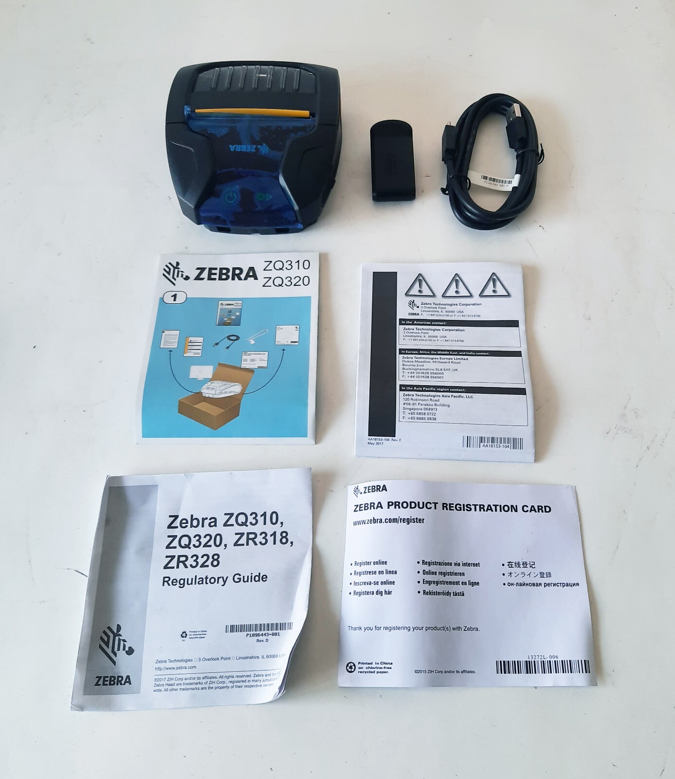 Zebra ZQ320 Mobile Label Printer Direct Thermal Wireless P/N ZQ32 ...