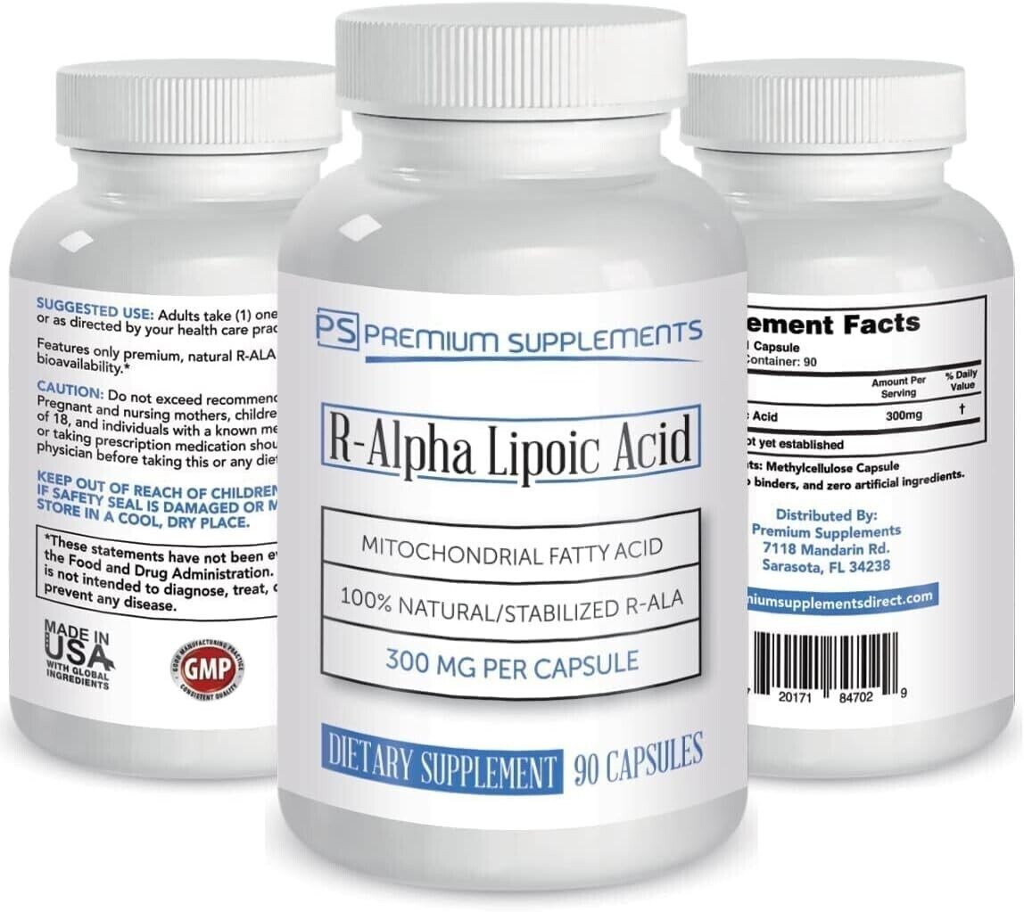R-Alpha Lipoic Acid 300MG of Pure R-LIPOIC Acid 90 Count. ((((MAX ...