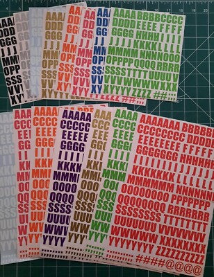 Letters Alphabet Vinyl Stickers Self-Adhesive Card Making Art Craft ...