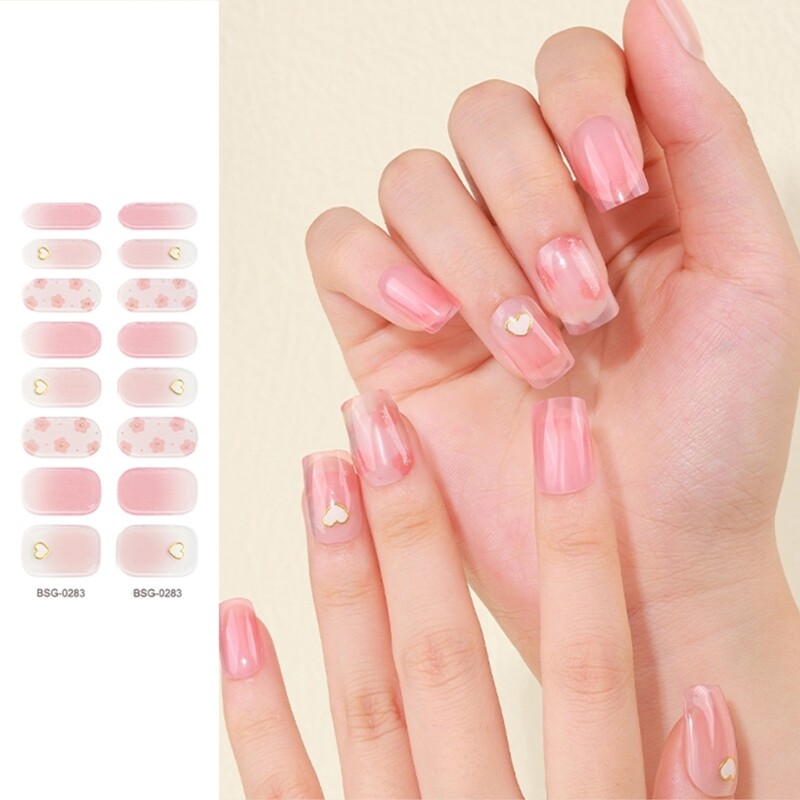 Semi Cured Gel Strips Gel Full Wraps Strips Gel Stickers | eBay