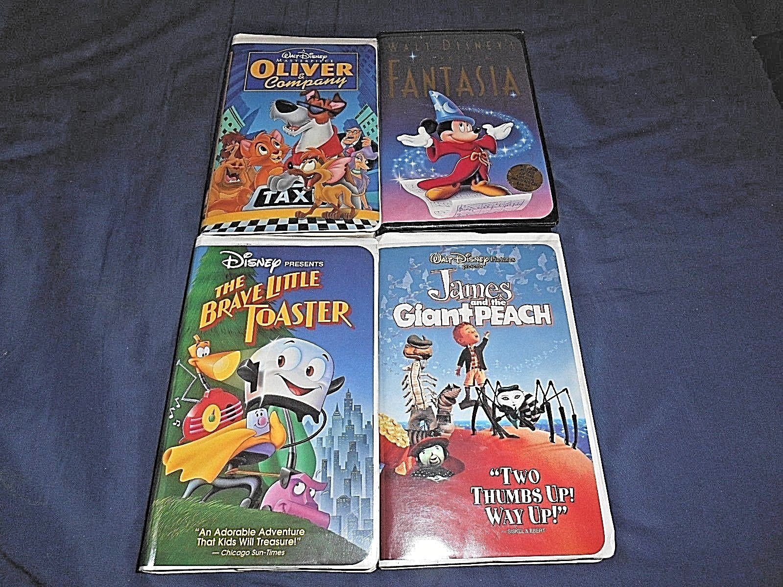 LOT OF 4 WALT DISNEY CHILDREN'S CLASSICS VHS TAPES IN CLAMSHELL CASES ...