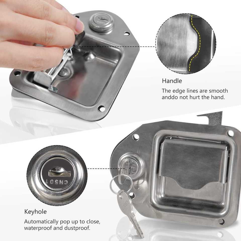 2Pcs Truck Tool Box Latch Toolbox Paddle Lock Replacement Handle ...