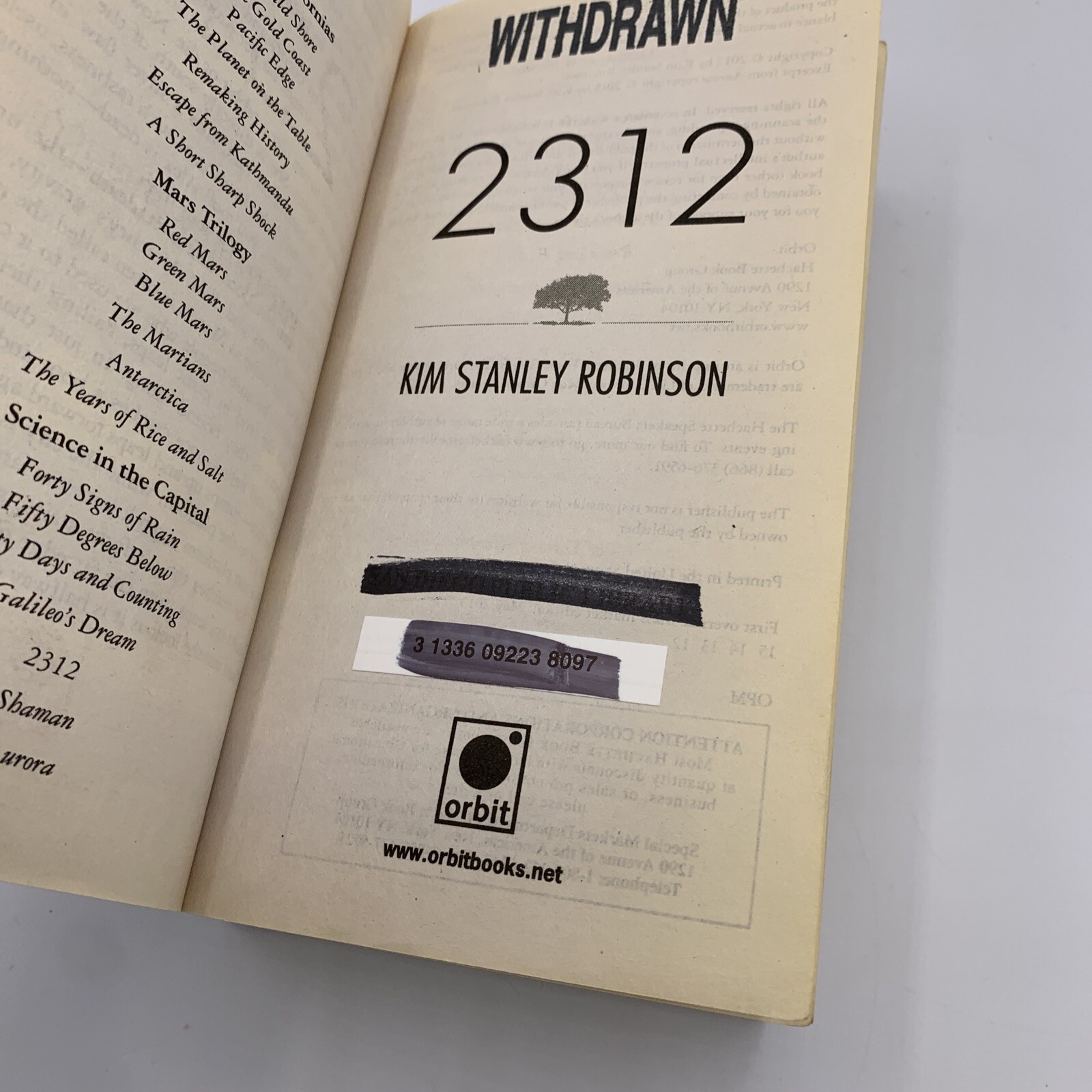 2312 By Kim Stanley Robinson Mass Market Paperback Science Fiction Ex ...