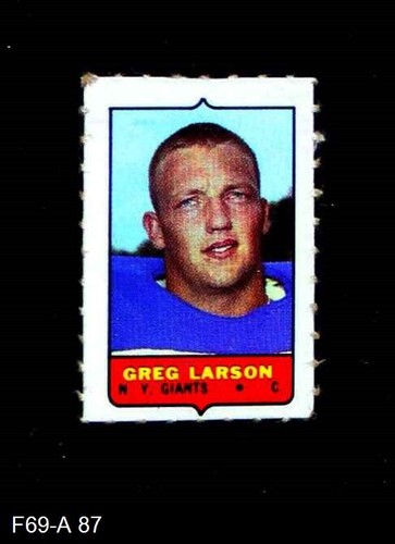 1969 Topps 4-in-1 Stamps Singles #87 Greg Larson Giants-FB | eBay