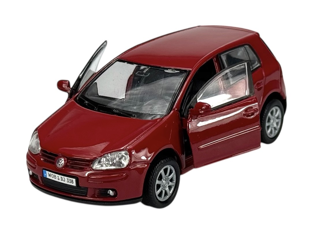 WELLY VW VOLKSWAGEN GOLF 5 V RED 1:34 DIE CAST METAL MODEL NEW IN BOX ...