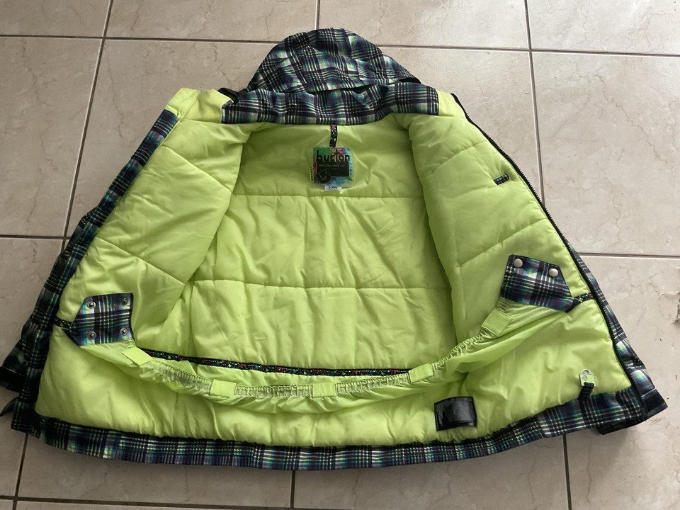 Burton Jacket Ski/Snowboard XL Dry-Ride Plaid Full Zip Winter Insulated ...