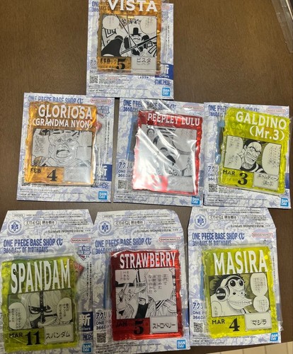 One Piece Birthday Acrylic Block Charm Set 7 Characters Official Anime ...