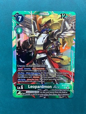 Leopardmon ACE BT22-052 SR Cyber Eden Digimon Card Game | eBay