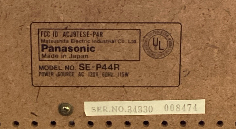 Panasonic SE-P44R Turntable Tuner Tape Deck Amplifier Complete Stereo ...