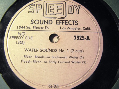 TV Radio SHOW SOUND EFFECTS Record Speedy Q Pacific Surf Water Sounds ...