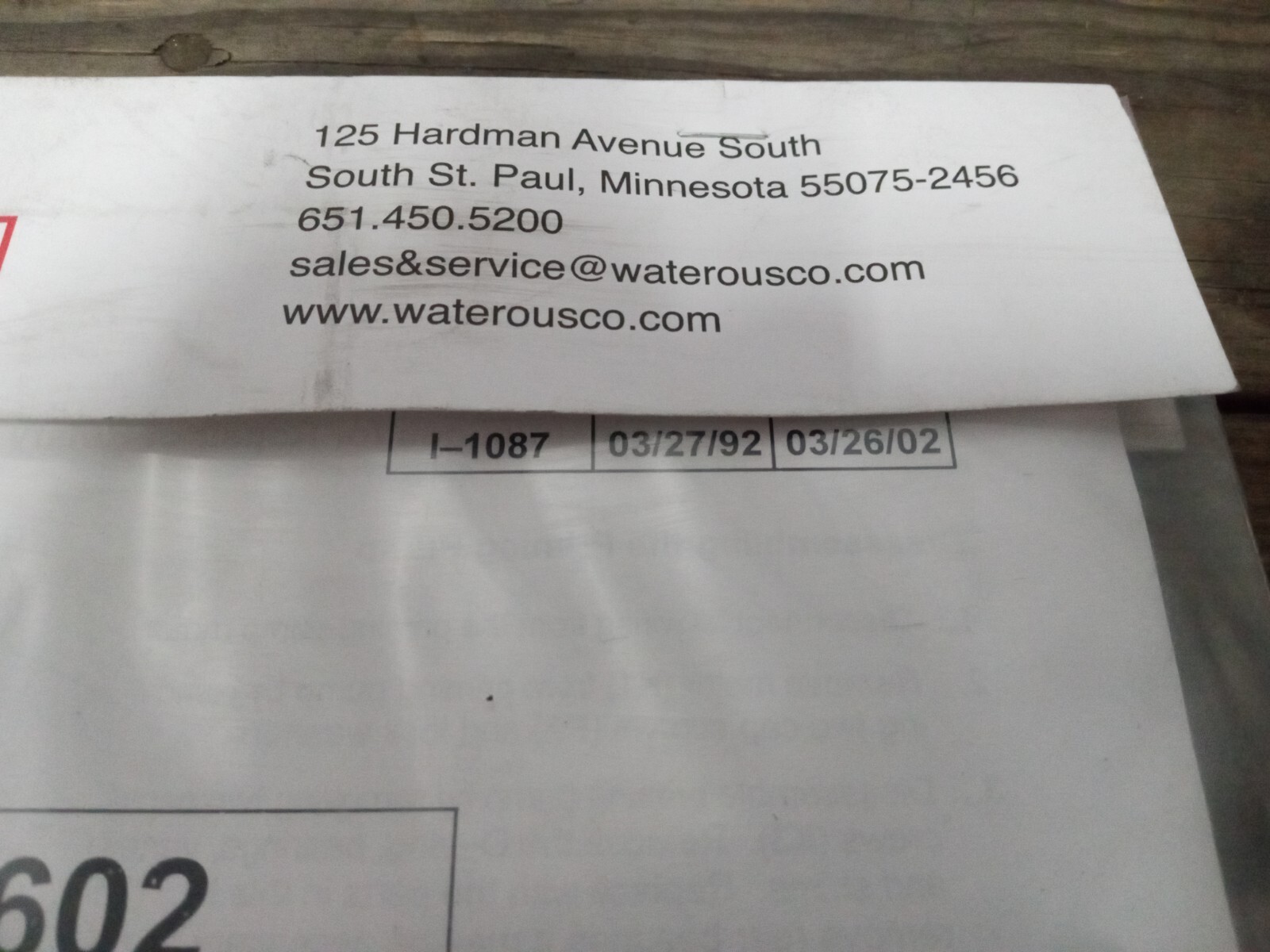 Waterous K602 Repair Kit for Rotary Van Priming Pump 80875 and 80841 ...