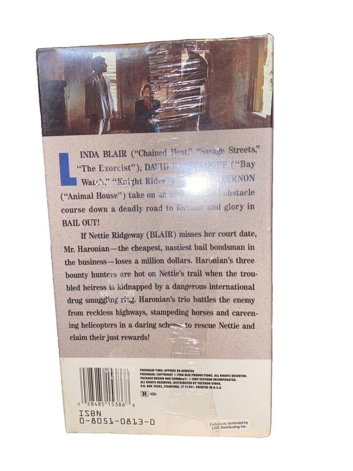 Bail Out, VHS 80’s Action Rare Vestron Video, Brand New Sealed HTF OOP ...