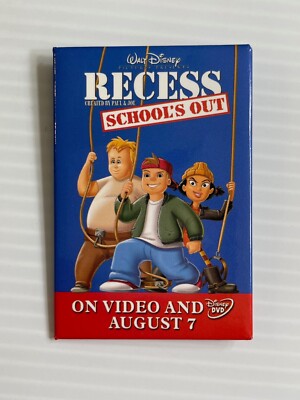 Disney's Recess "School's Out" Movie DVD Release Promo Button / Pin ...