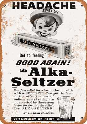 METAL SIGN - 1955 Alka-Seltzer - Vintage Look Reproduction | eBay