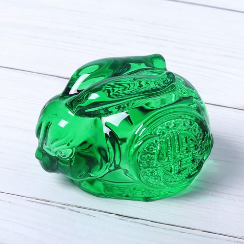 Color Crystal Cute Rabbit Figurine Glass Animal Paperweight Ornament ...