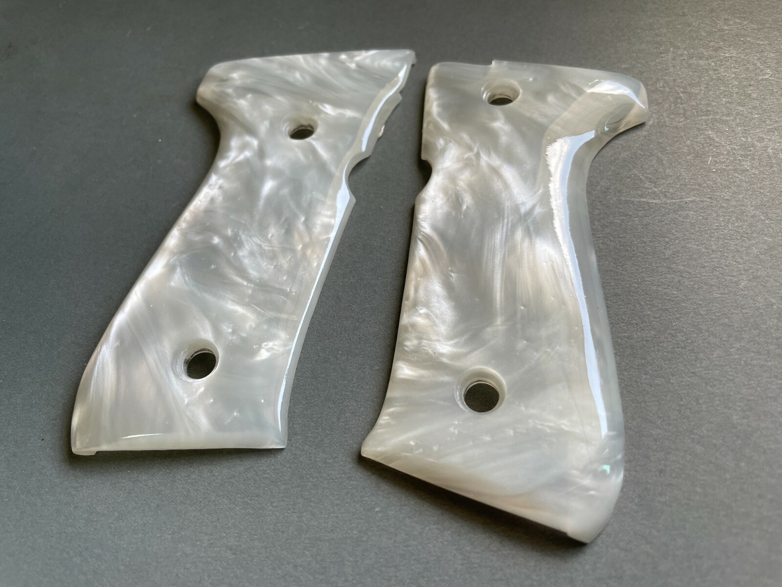 NEW WHITE PEARL COLOR POLYMER RESIN GRIP FOR BERETTA FULL SIZE 92, 96 ...