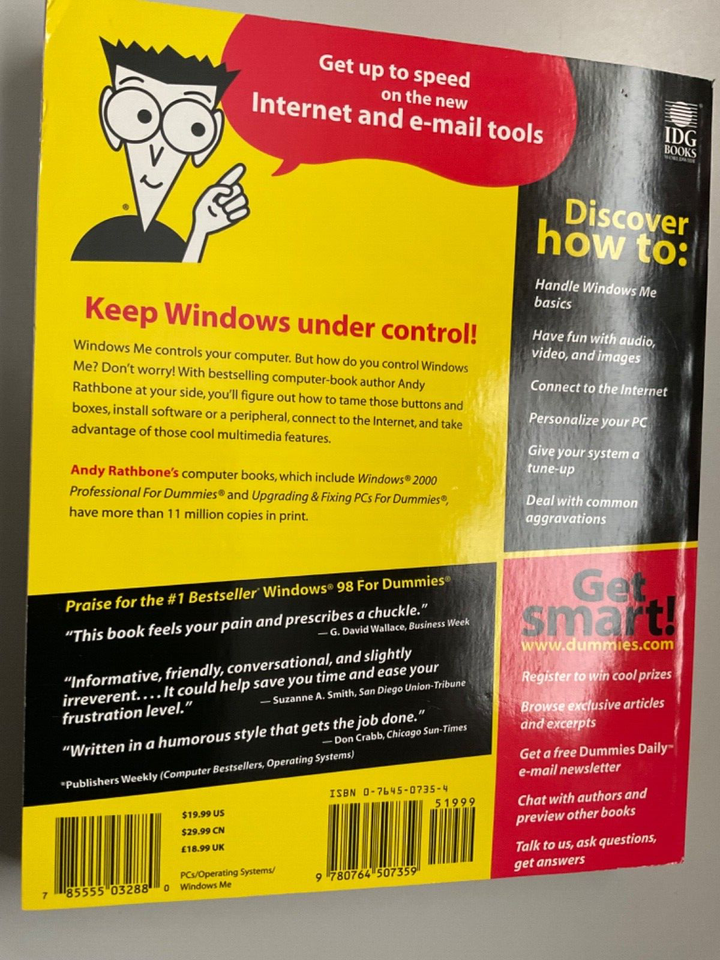 Microsoft® Windows® Me for Dummies by Andy Rathbone (2000, Trade ...