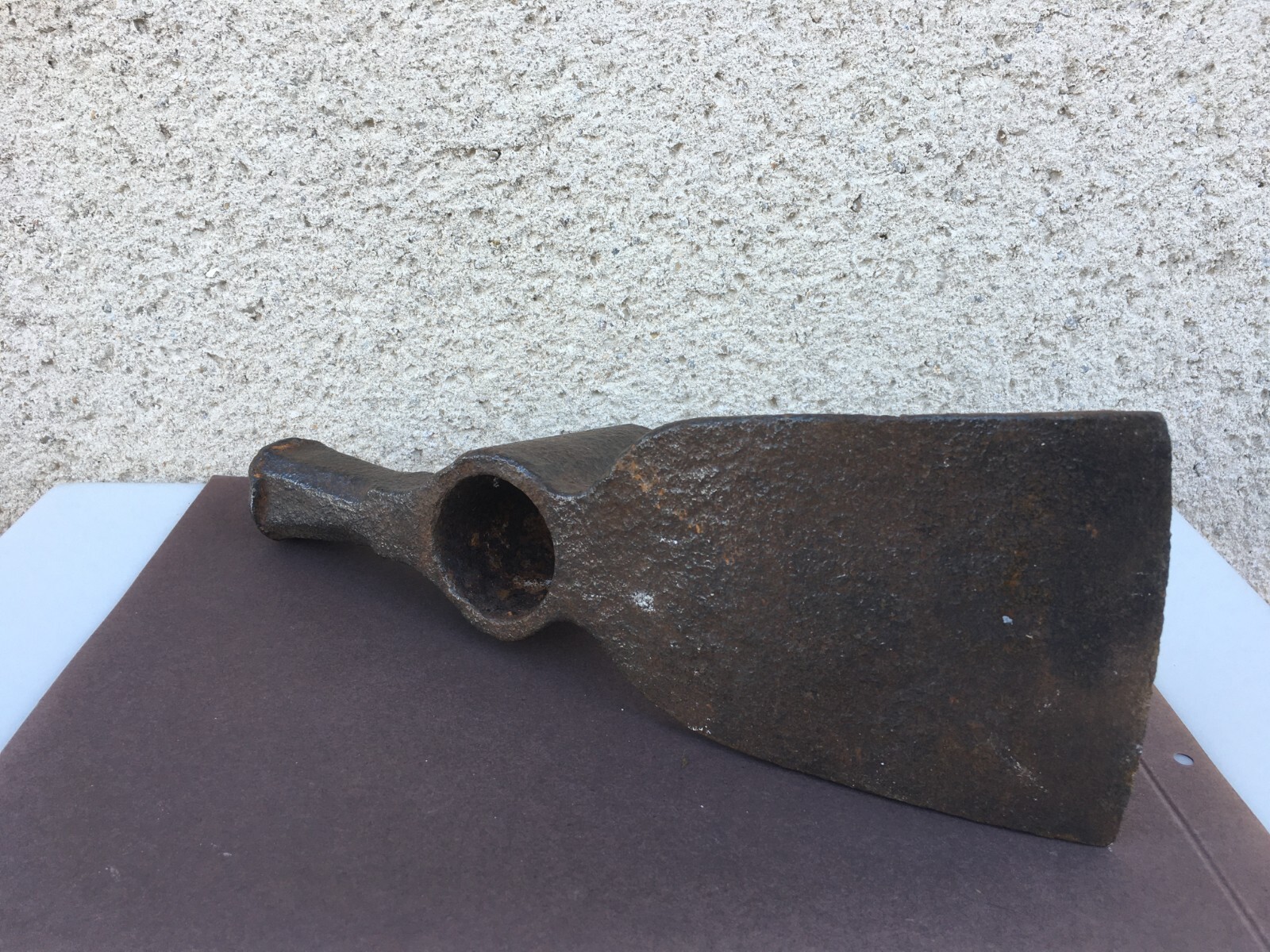 Ancienne pioche à talon / Fer forgé / Coupe racine / Jardinage / Outils ...