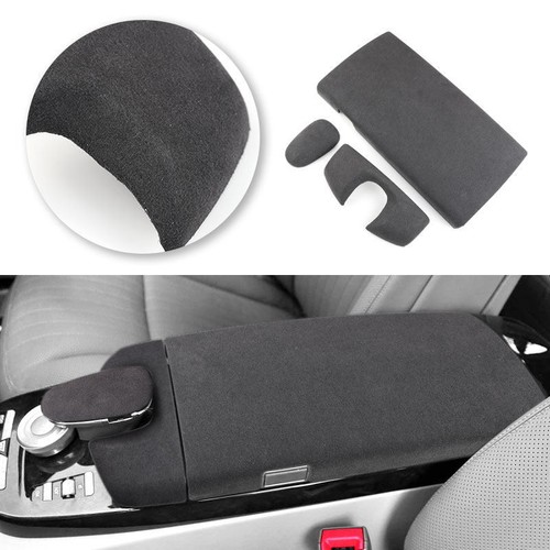 3pcs/set SUEDE LID Center Console Armrest Box TEL Dial Cover For Benz ...