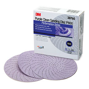 Purple Clean Sanding Hookit Disc, 6 in, P800, 50 discs per box MMM ...