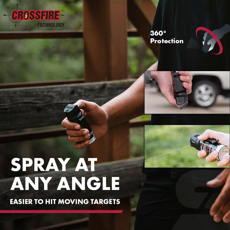 SABRE Crossfire Pepper Gel, Maximizes Target Acquisition, Deploys At ...