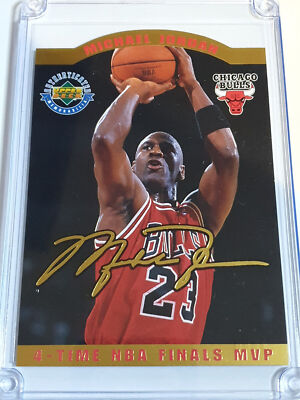 1996 Upper Deck Michael Jordan /2500 Jumbo Die-Cut 4 x Finals MVP ...