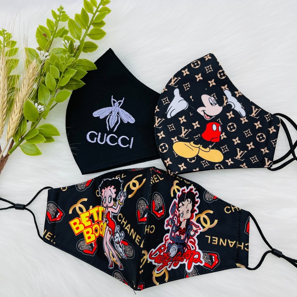 [3 PACK] Face Masks FASHION Polyester/Cotton Triple-Layer Washable - US ...