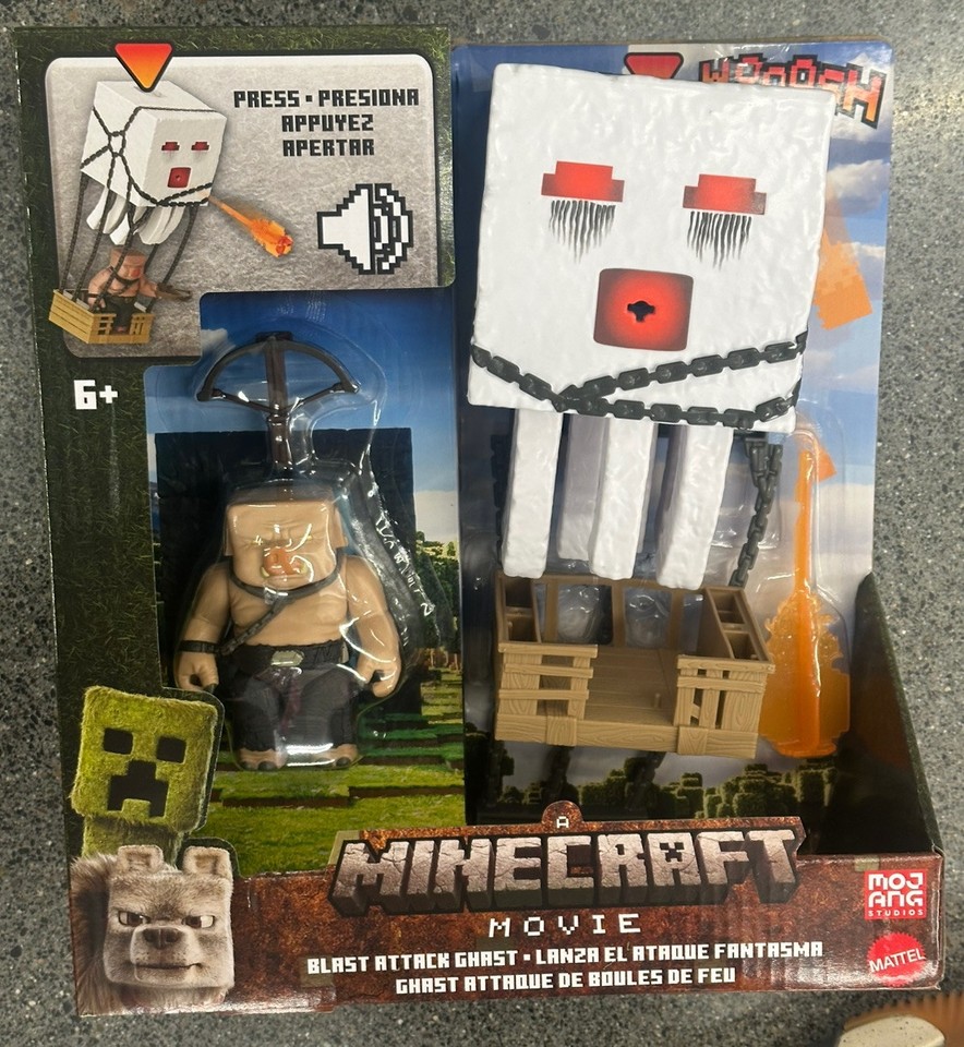 Minecraft The Movie Toys Figures Blast Attack Ghast Great Hog NEW IN ...