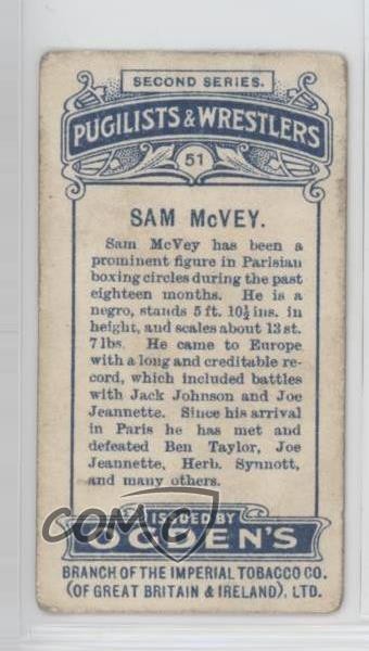 1909 Ogden's Pugilists & Wrestlers Series 2 Tobacco Sam McVea Sam McVey ...