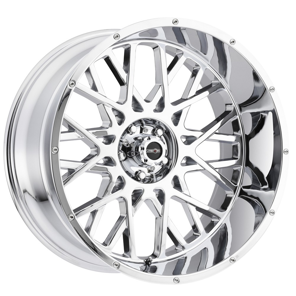 (Set of 4) Vision 412 Rocker 20x12 8x170 -51mm Chrome Wheels Rims 20 ...