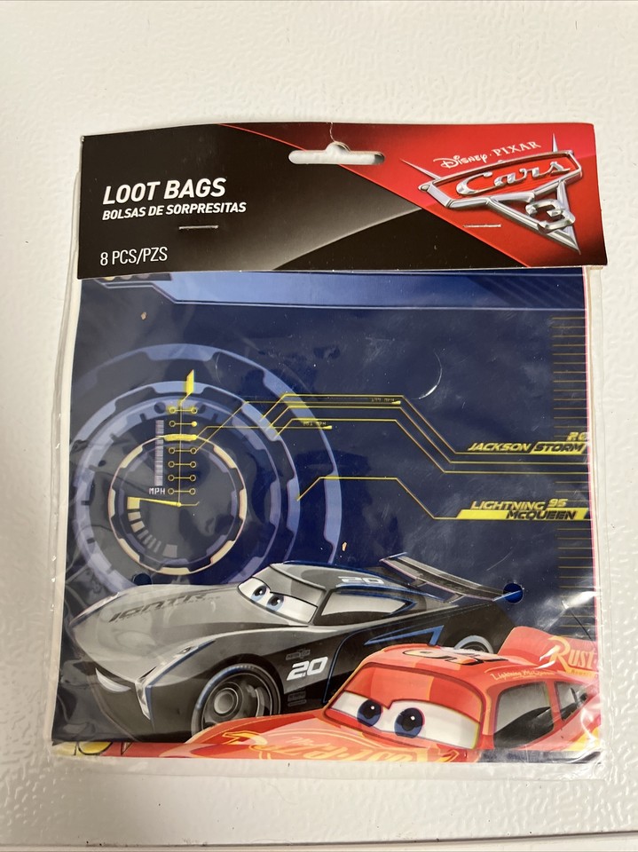 Disney Pixar Cars 3 PARTY TREAT BAGS - 8 bags Lightning McQueen ...