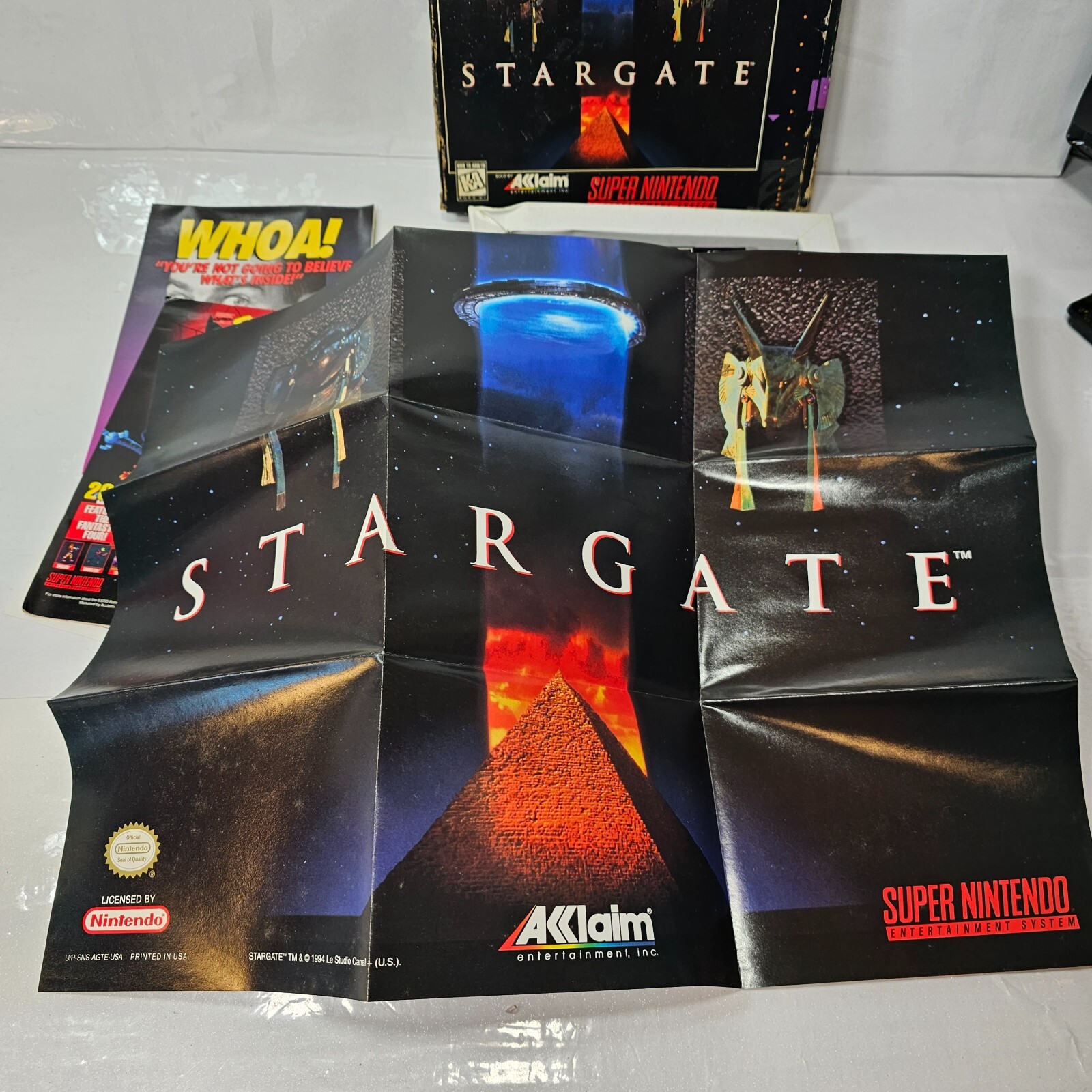 Stargate Game Box Manual Inserts Poster SNES (Super Nintendo, 1991 ...