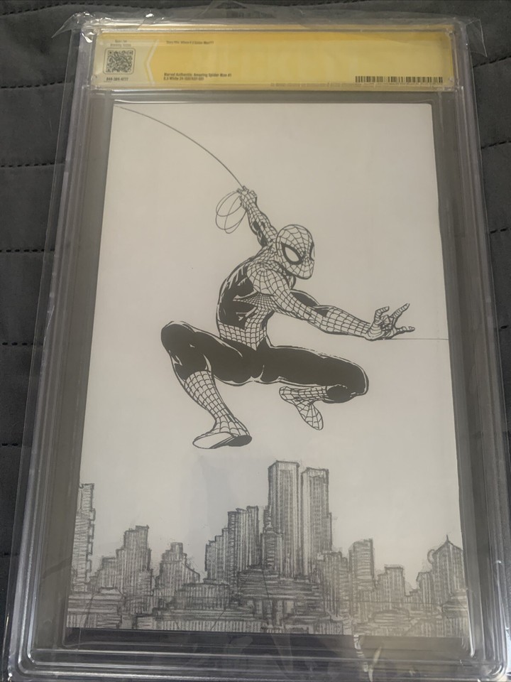 STAN LEE SIGNED MARVEL AUTHENTIX AMAZING SPIDER-MAN 1 CGC SS 8.5 ...