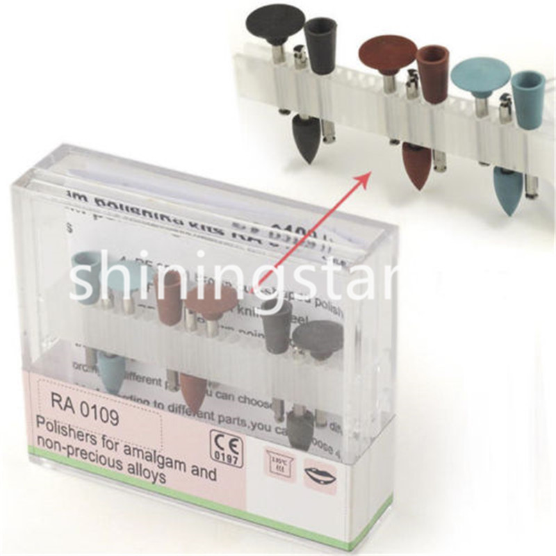 Dental Amalgam Polishing Kits RA 0109 Low-Speed Burs Cups 9 pcs Rubber ...